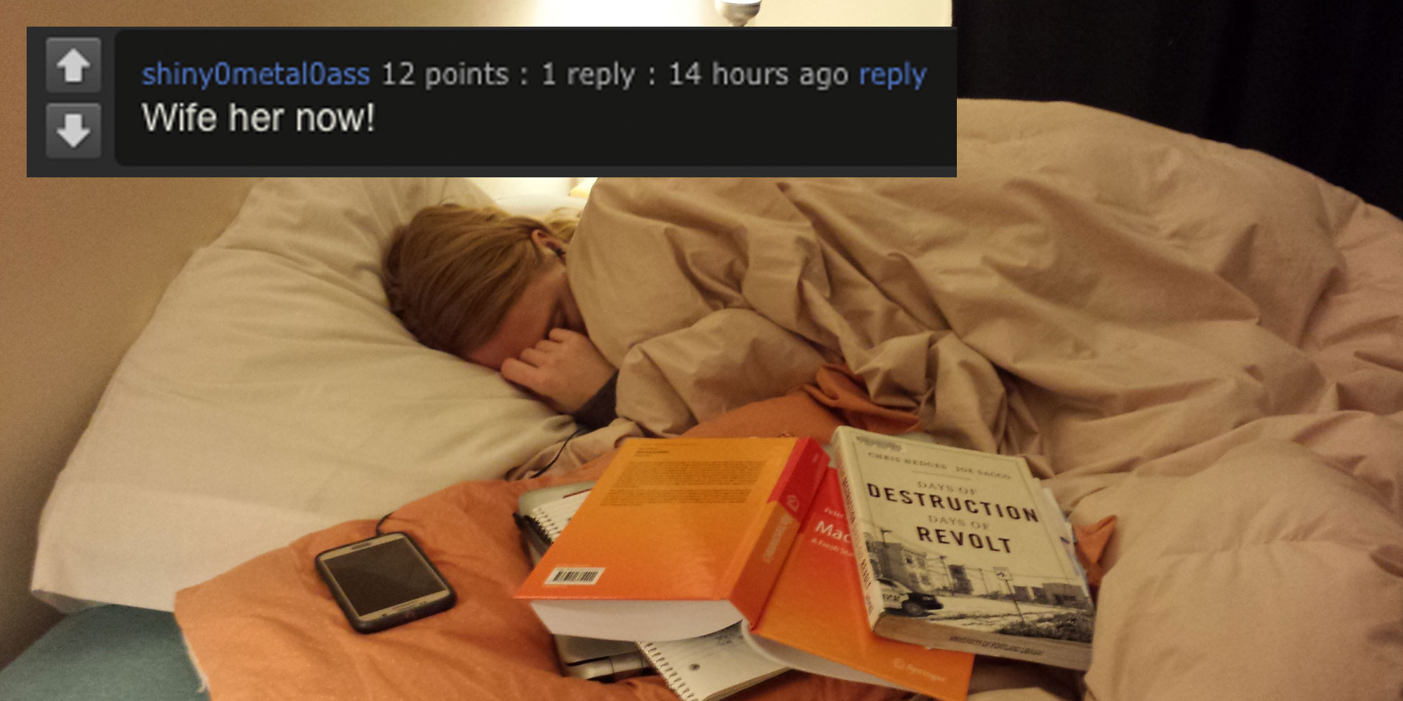 Guy Posts Creepshot Of His Girlfriend Sleeping For The Sweetest Reason