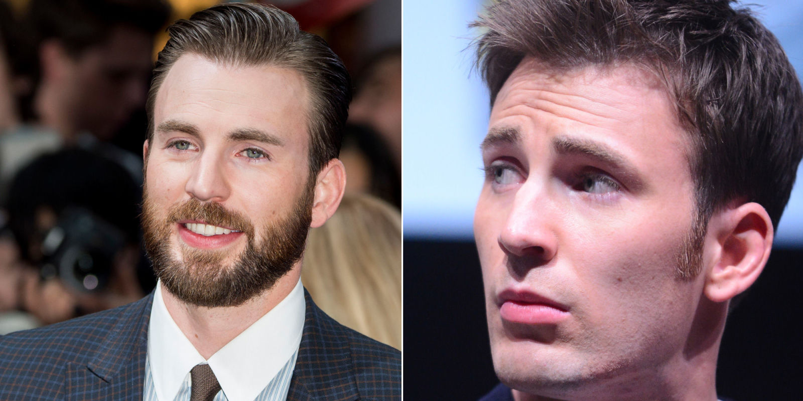Chris Evans Shaves His Beard and the Internet Doesn't Know What to Feel ...