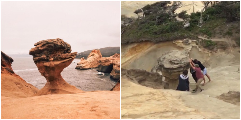 Bros Destroy Iconic "Duckbill" Rock Formation In Oregon